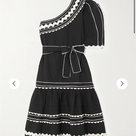 Dresses | Sea Ryleigh Oneshoulder Ric Ractrimmed Cotton Midi Dress ...